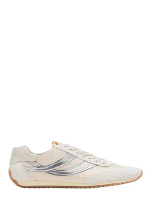 Vince Vince Oasis Leather Sneakers Offwht/slvr