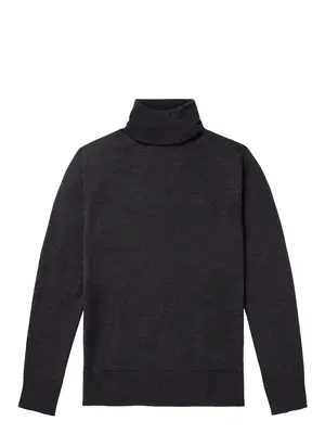 Mr P. Slim-Fit Merino Wool Rollneck Sweater Gray