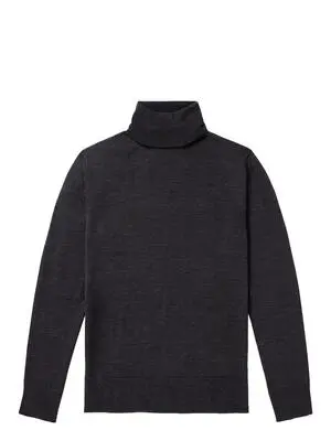 Mr P. Slim-fit Merino Wool Rollneck Sweater - Gray