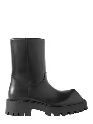Balenciaga Rhino Leather Boots - Black