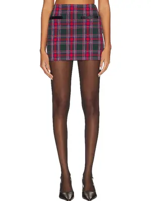 Majorelle Joi Mini Skirt - Pink Multi Plaid