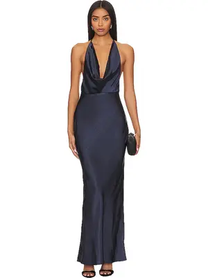 RUNAWAY THE LABEL Posey Maxi Dress - Navy