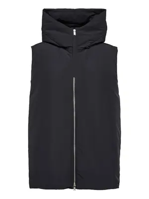JIL SANDER Oversized Hooded Down Vest - Black