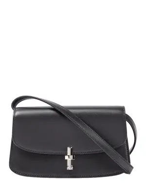 THE ROW Sofia Leather Shoulder Bag - Black