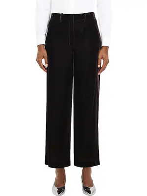 Theory Theory Velvet Straight Leg Trousers Mink