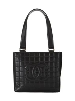 CHANEL Quilted Lambskin Chocolate Bar Tote