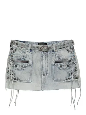 Balenciaga Cagole Denim Miniskirt - Blue