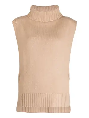 VINCE Vince. Roll-Neck Sleeveless Jumper