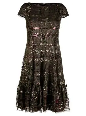 Talbot Runhof Sequin-embellished Metallic Dress - Green