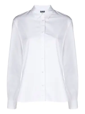 Kristensen Du Nord Stretch-cotton Poplin Shirt - White