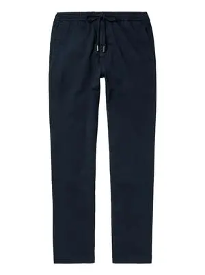 Mr P. Straight-leg Cotton-blend Twill Trousers - Blue
