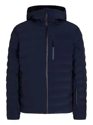 Aztech Mountain Pyramid Quilted Hooded Ski Jacket - Navy