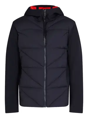 Fusalp Robson Ii Quilted Shell And Scuba Hooded Down Jacket - Navy