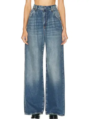 GRLFRND Chloe Super High-rise Wide Leg Jeans - South Bay