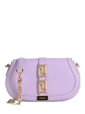 Versace Calfskin Cross-body Flap Bag - Purple