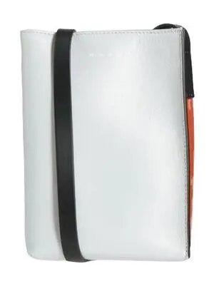 Marni Crossbody Pouch In Leather - Grey