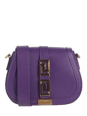 Versace Leather Cross-body Flap Bag - Purple