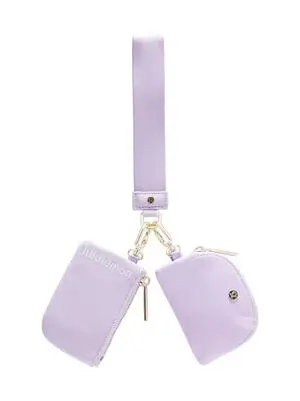 Lululemon Dual Pouch Wristlet Lavender Frost/white