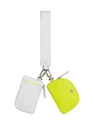 Lululemon Dual Pouch Wristlet Vapor/lichen Lime