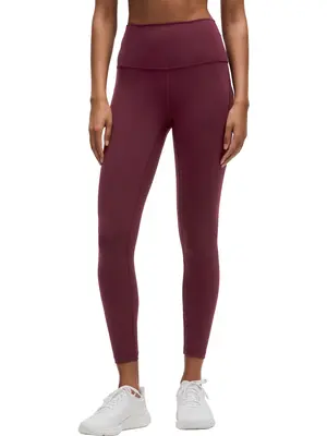 Lululemon Wunder Train High-rise Tight With Pockets 25" Garnet