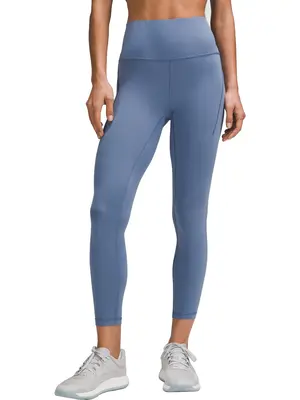 Lululemon Wunder Train High-rise Tight With Pockets 25" Oasis Blue