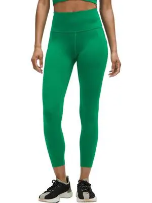 Lululemon Wunder Train High-rise Tight With Pockets 25" Raceway Green