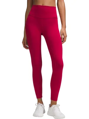 Lululemon Wunder Train High-rise Tight With Pockets 25" Ruby Red