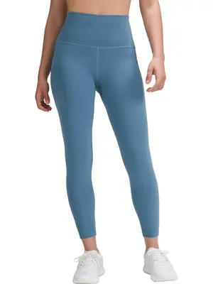 Lululemon Wunder Train High-rise Tight With Pockets 25" Utility Blue