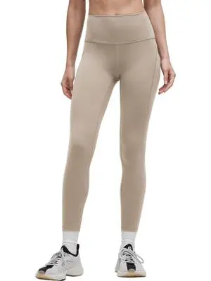Lululemon Wunder Train High-rise Tight With Pockets 25" Warm Ash Grey