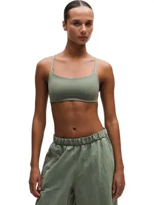 Lululemon Wunder Train Strappy Racer Bra Willow Leaf