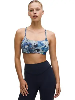Lululemon Wunder Train Strappy Racer Bra - Opulent Floral Blue Multi
