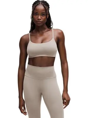 Lululemon Wunder Train Strappy Racer Bra - Warm Ash Grey