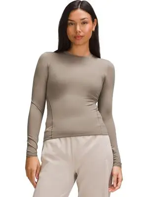 Lululemon Wundermost Ultra-soft Nulu Crewneck Long-sleeve Shirt - Nomad