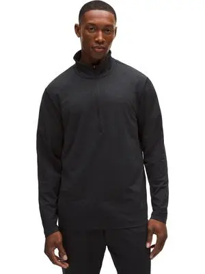 Lululemon Soft Jersey Half Zip - Heathered Black/heathered Obsidian