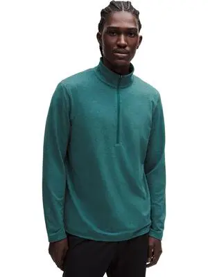 Lululemon Soft Jersey Half Zip - Heathered Deep Marina/heathered Harbor Green