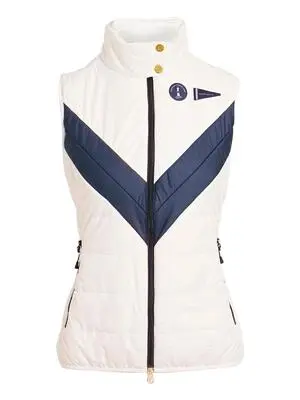 WE NORWEGIANS Onab Quilted Two-tone Shell Vest - Off-white