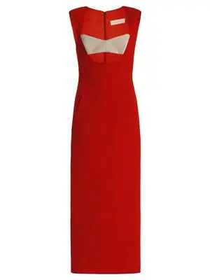Harbison Sleeveless Aphrodite Midi Dress - Red