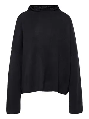 LISA YANG Sandy Cashmere Mockneck Sweater - Black