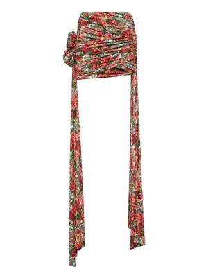 Magda Butrym Floral Draped Miniskirt - Multicoloured