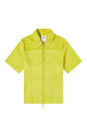 Adidas X Sftm Short Sleeve Zip Shirt - Unity Lime