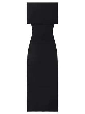 Wardrobe.NYC Off-the-shoulder Midi Dress - Black