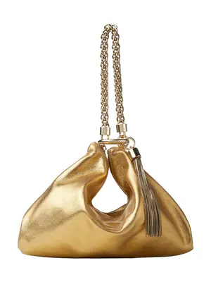 JIMMY CHOO Metallic Callie Shoulder Bag Gold