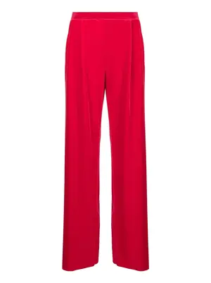 AMAZUIN Straight-leg Velvet Trousers - Red