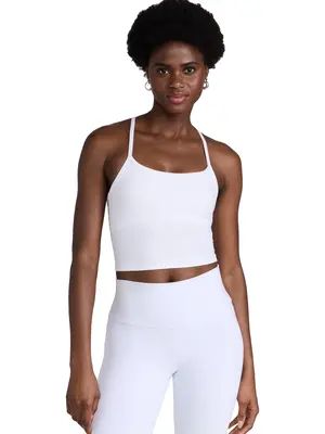 Beyond Yoga Spacedye Slim Racerback Cropped Tank - Cloud White