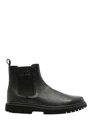 Calvin Klein Eva Leather Chelsea Boots - Black