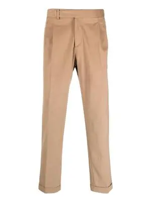 BRIGLIA 1949 Straight-leg Cotton Trousers - Brown
