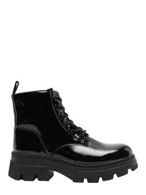 Calvin Klein 60mm Glossy Ankle Boots - Black