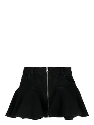 MUGLER Flared Mini Skirt - Black