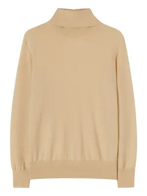 JIL SANDER Roll-neck Wool Jumper - Neutrals