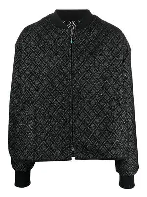 4SDESIGNS Panelled-design Reversible Bomber Jacket - Black